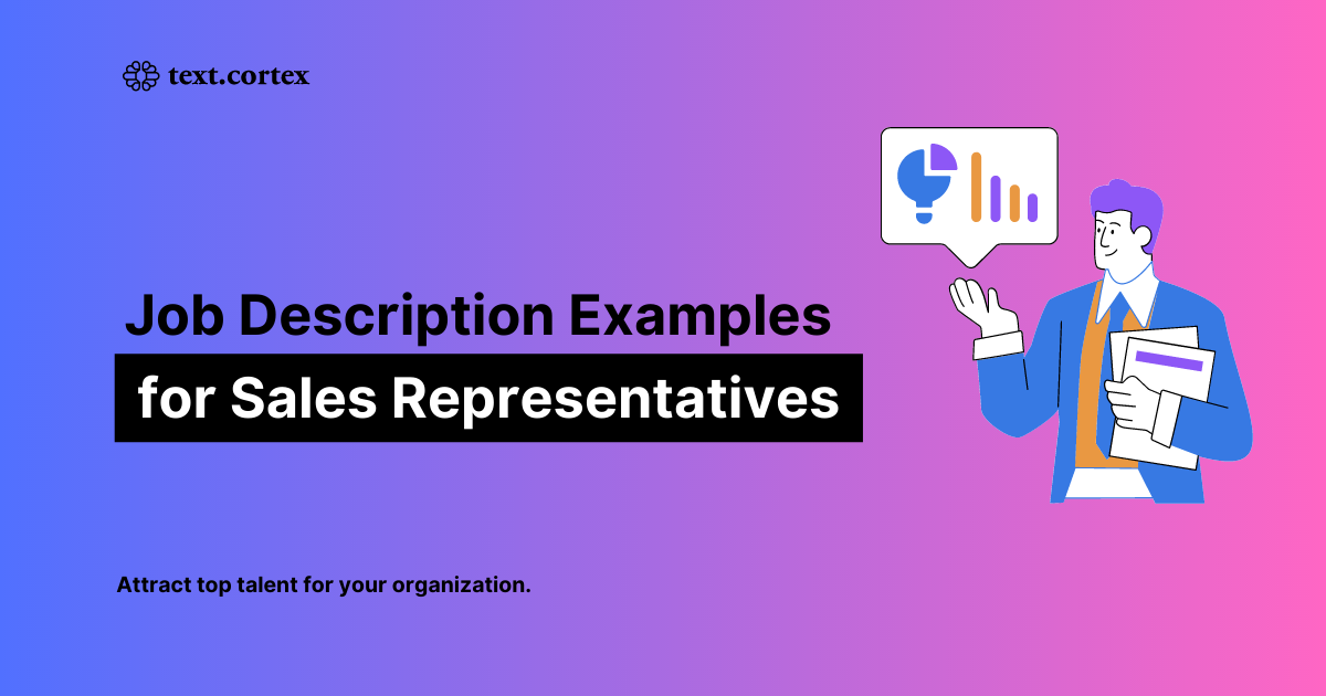Job Description Examples for Sales Representatives